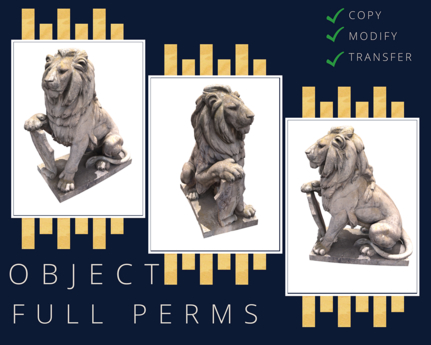 Second Life Marketplace - [ Object ] - Lion statue - DEMO
